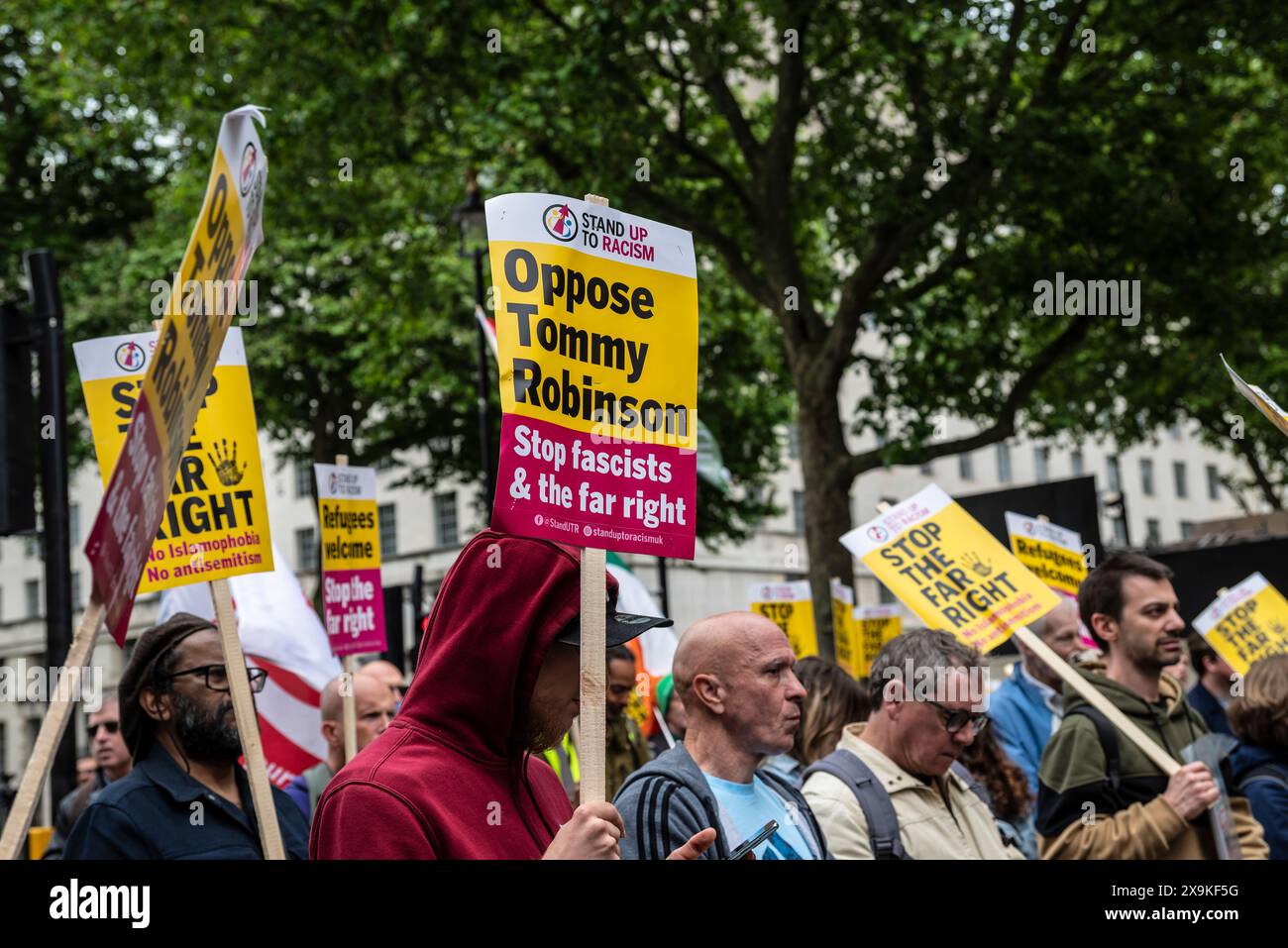 Protestors at Oppose Tommy Robinson, Stop Far Right counter-protest ...