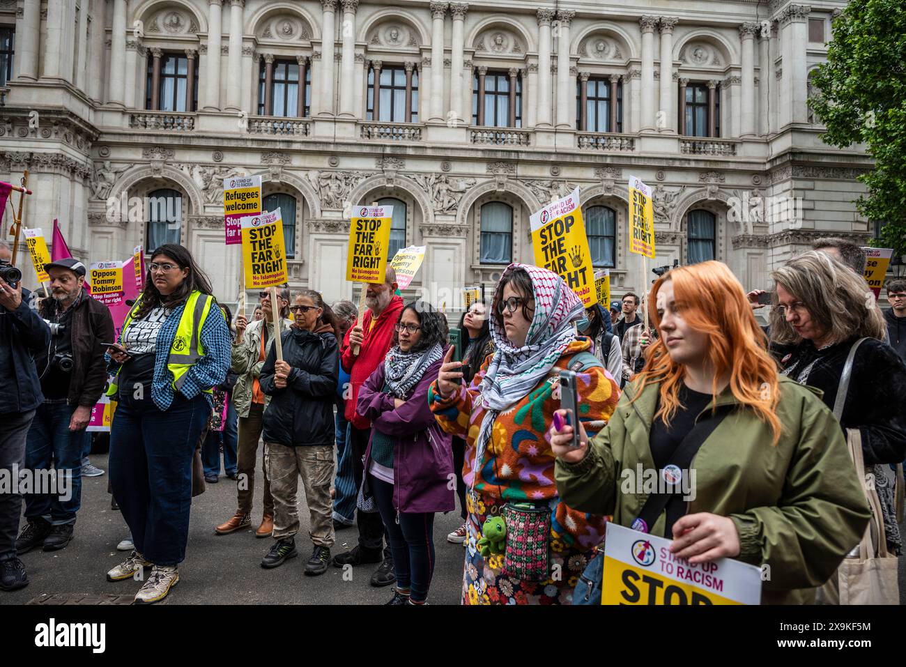 Protestors at Oppose Tommy Robinson, Stop Far Right counter-protest ...