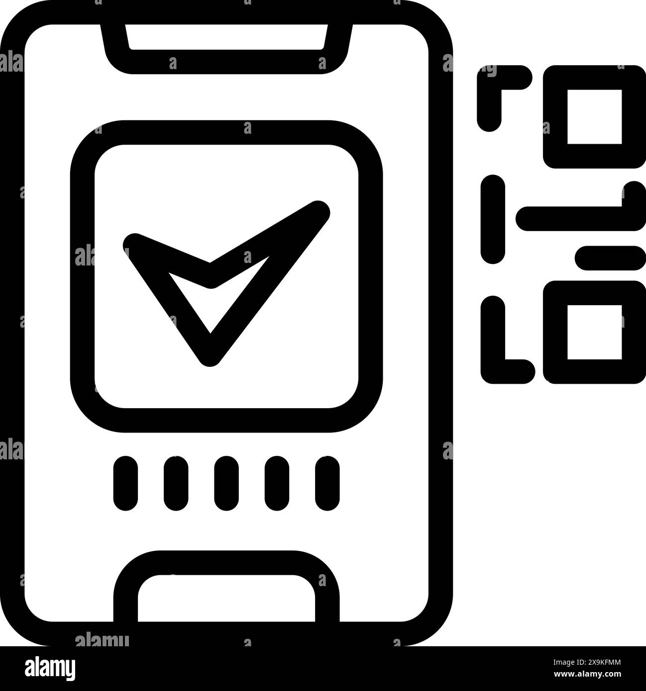 Minimalist black and white checklist icon for task management on ...
