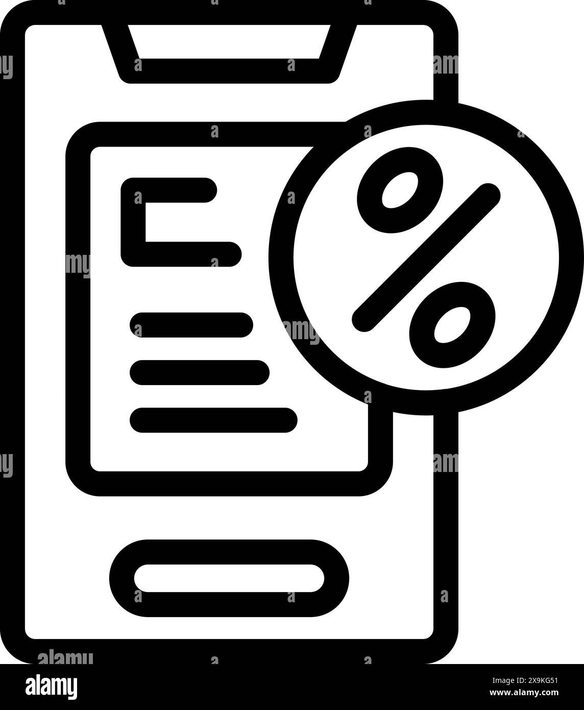 Mobile discount concept icon for ecommerce and online shopping app with ...