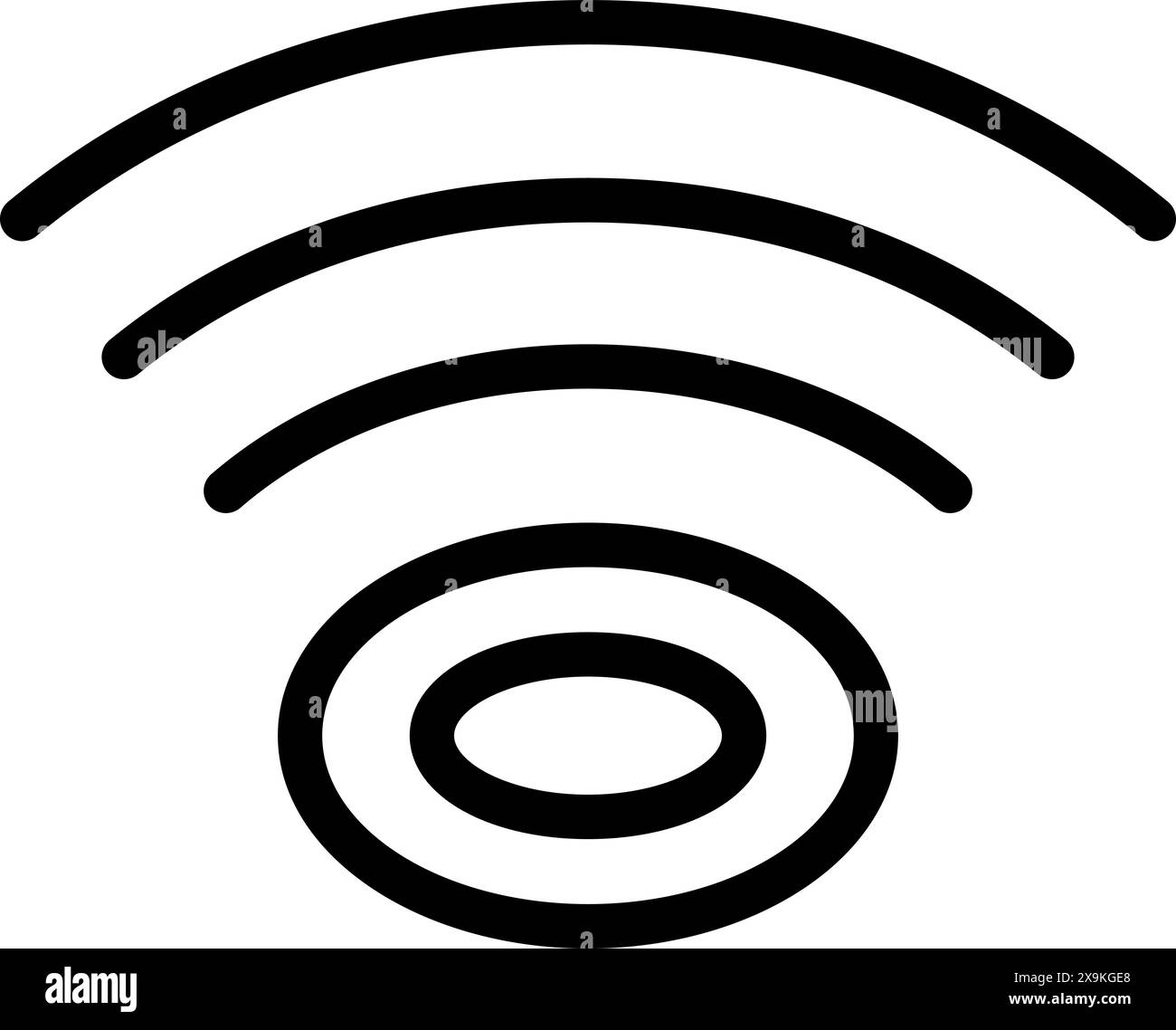 Simple high contrast illustration of a wifi signal icon on a white background Stock Vector Image ...