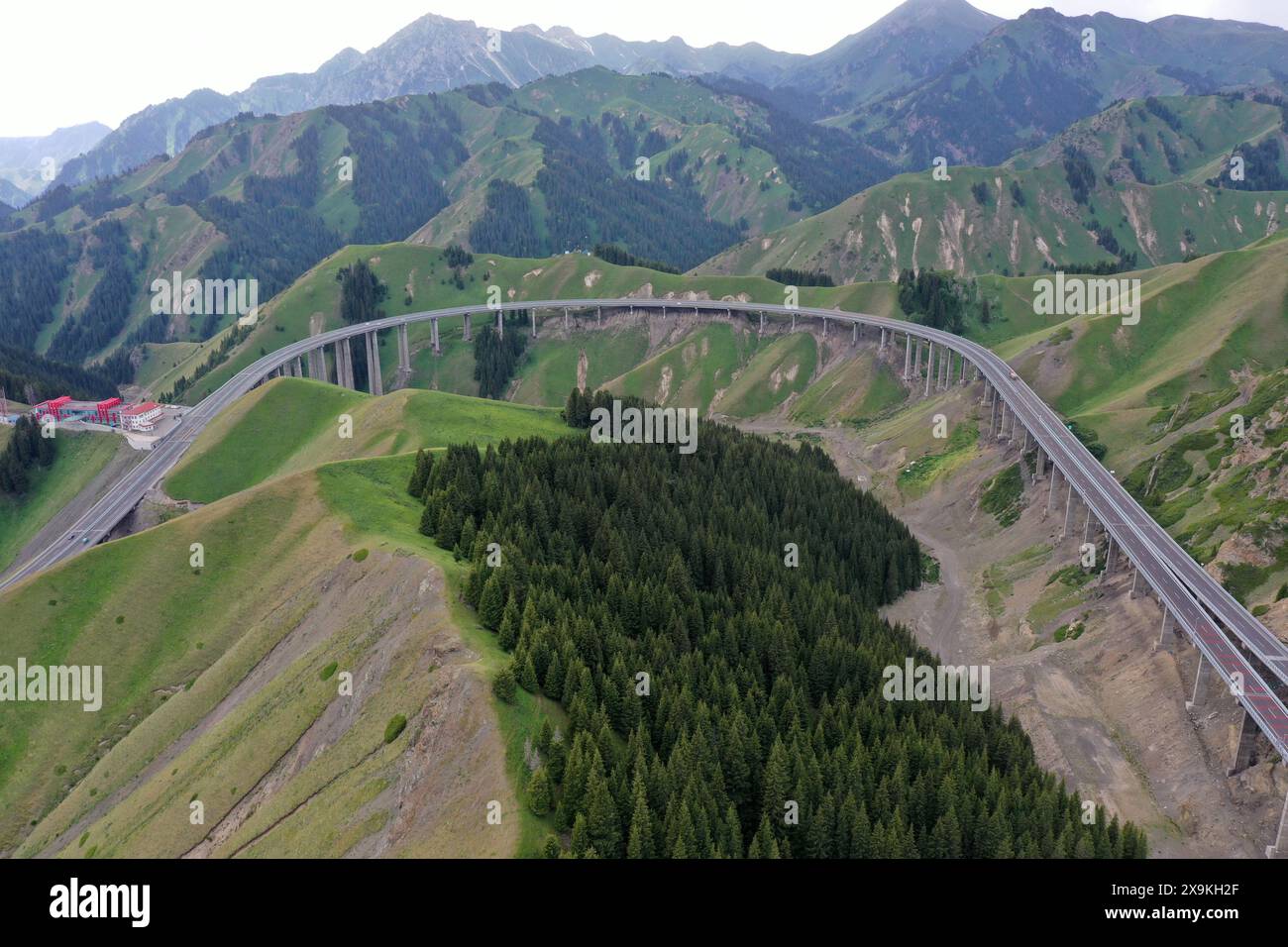Bozhou, China. 01st June, 2024. An aerial photo is showing Guozigou ...