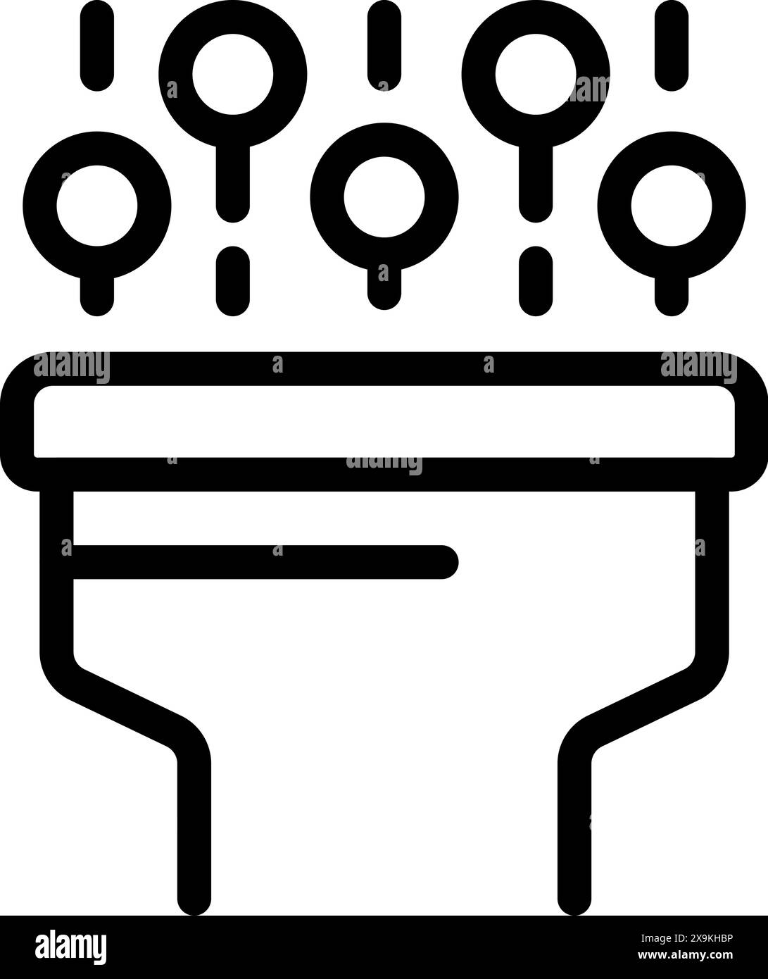 Abstract black and white digital circuit board icon with schematic ...