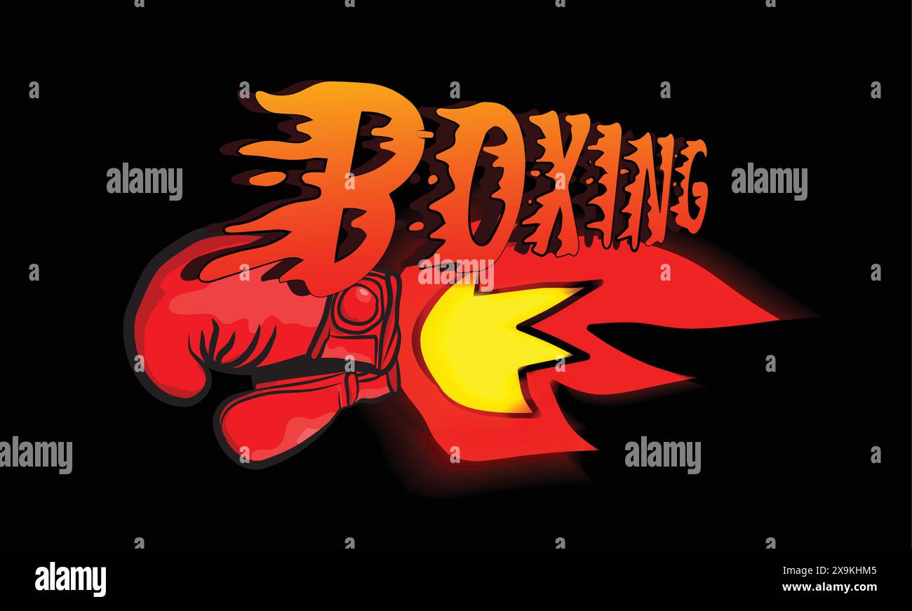 Boxing Glove Logo Fighting Gym, Sport & Fitness Stock Vector Image ...