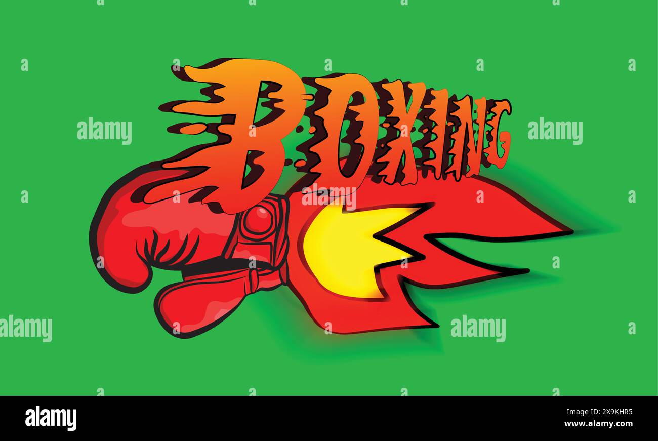 Boxing Glove Logo Fighting Gym, Sport & Fitness Stock Vector Image ...