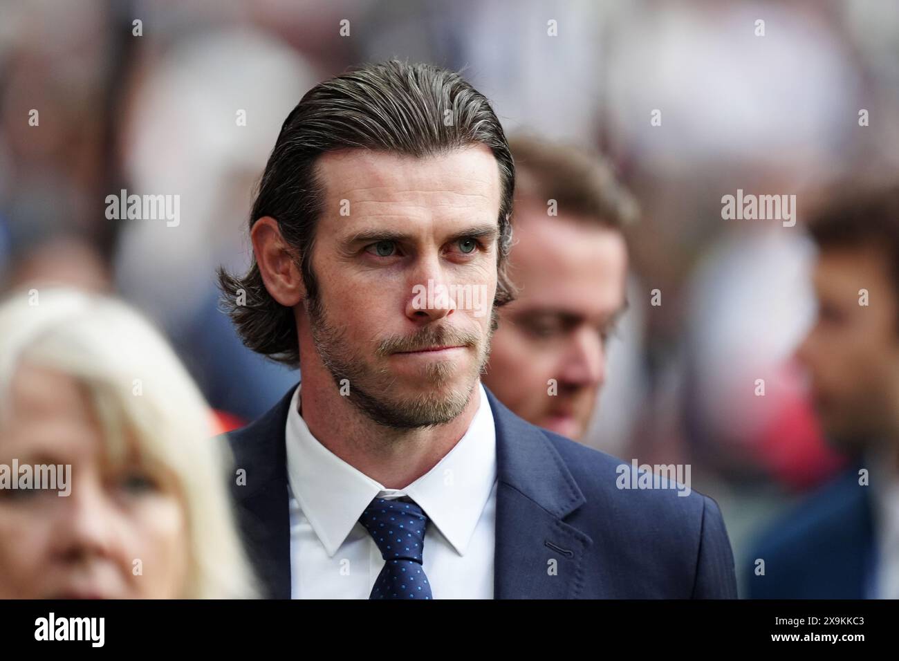 Former Real Madrid player Gareth Bale ahead of the UEFA Champions ...