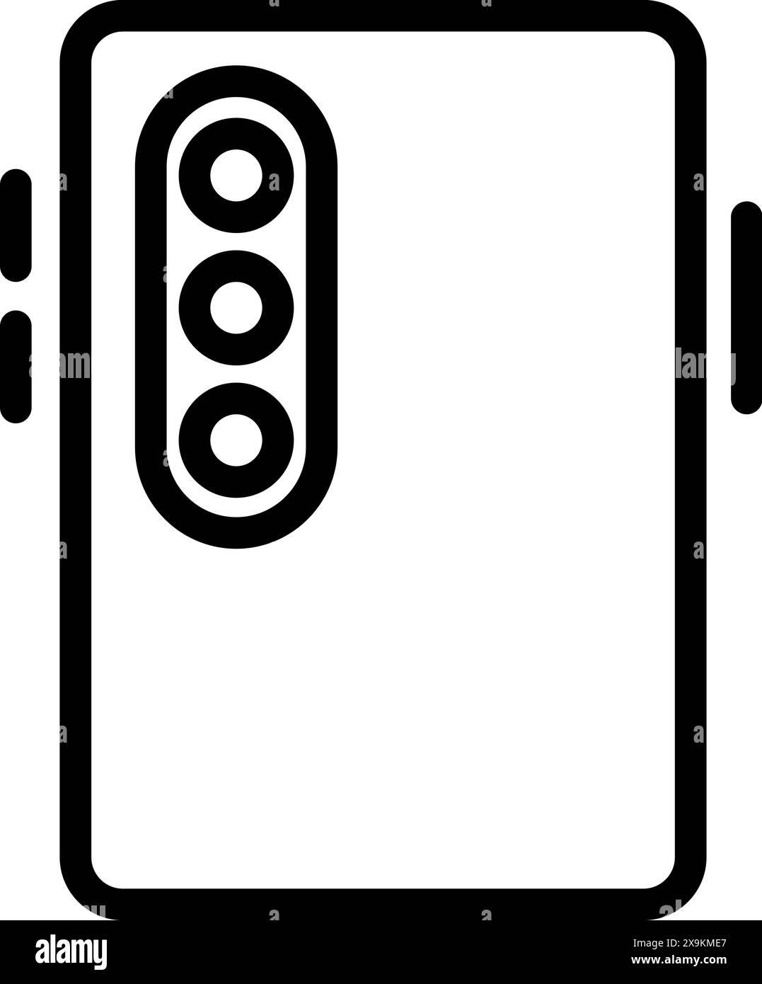 Sleek and modern simplified smartphone outline icon in vector format ...