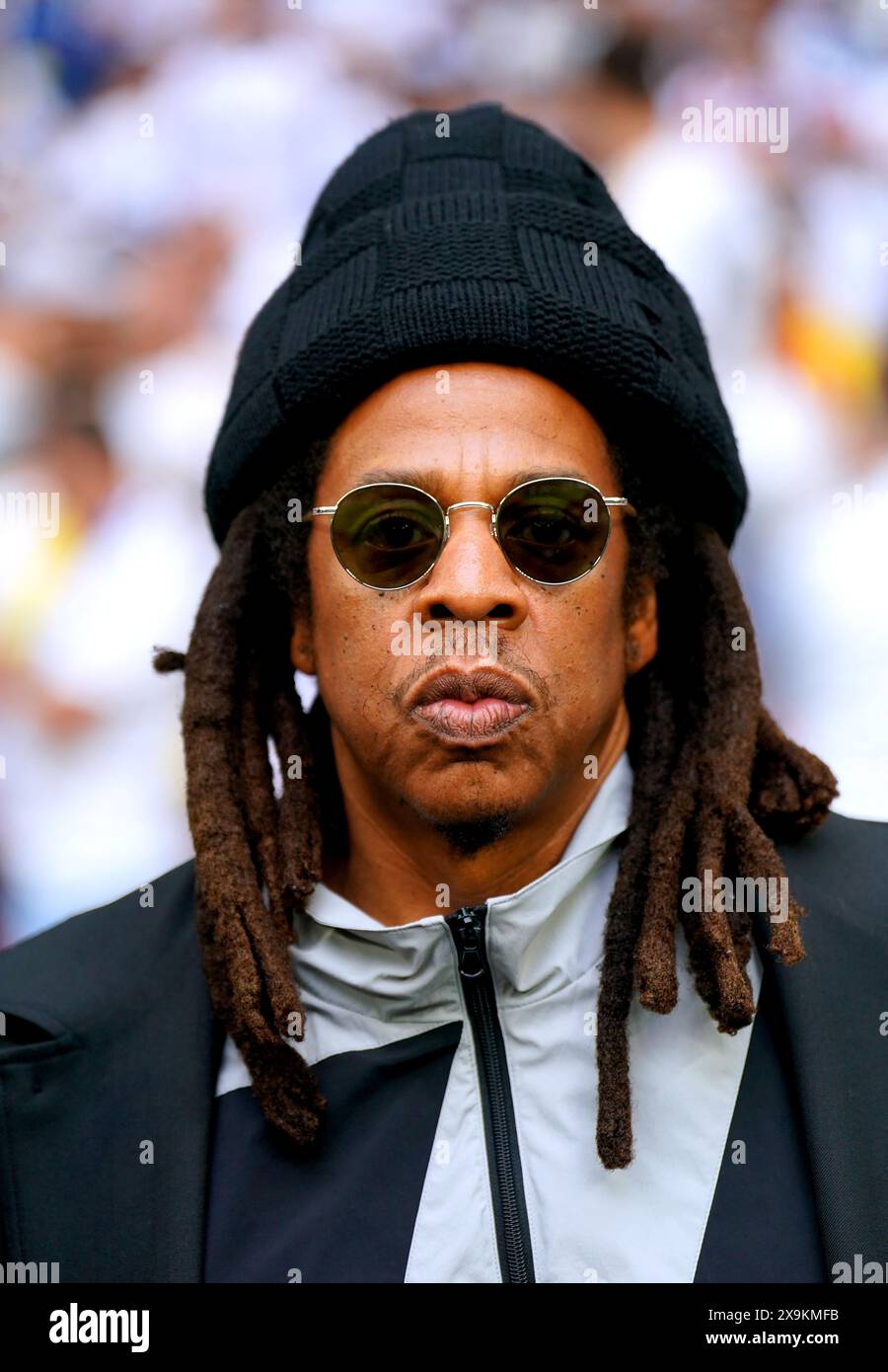 Jay-Z attends the UEFA Champions League final at Wembley Stadium in ...