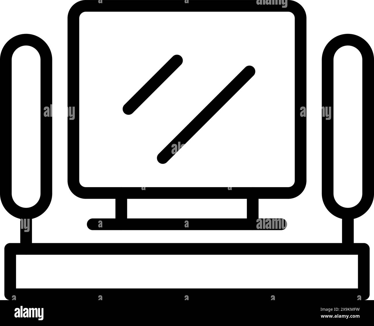 Sleek contemporary home office Stock Vector Images - Alamy