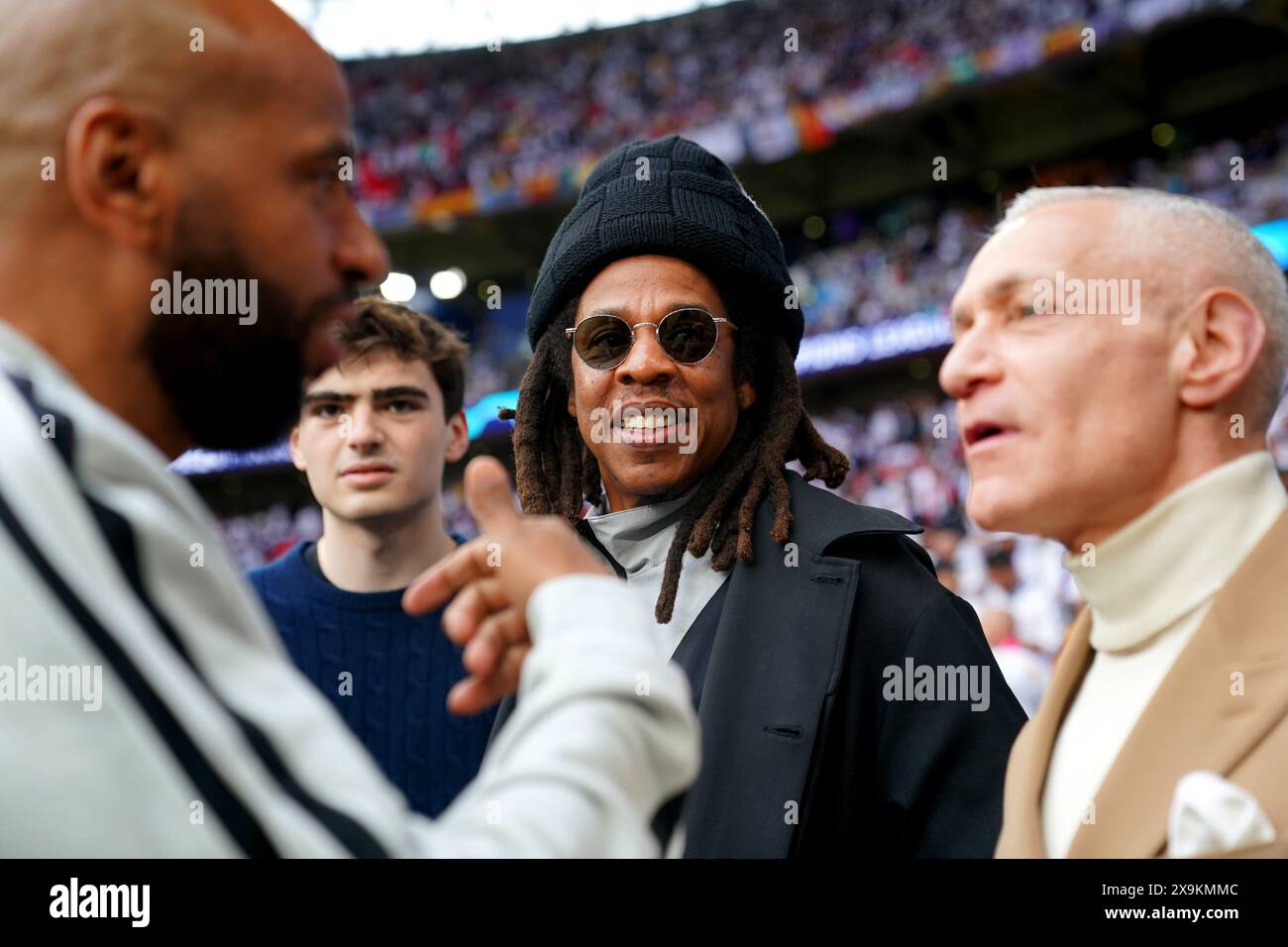 Jay-Z attends the UEFA Champions League final at Wembley Stadium in ...