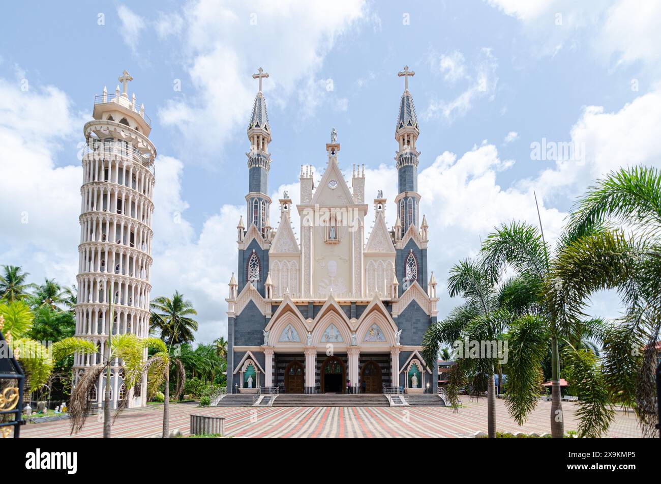 Our Lady of Fatima Church at Perampalli, Udupi, India Stock Photo - Alamy