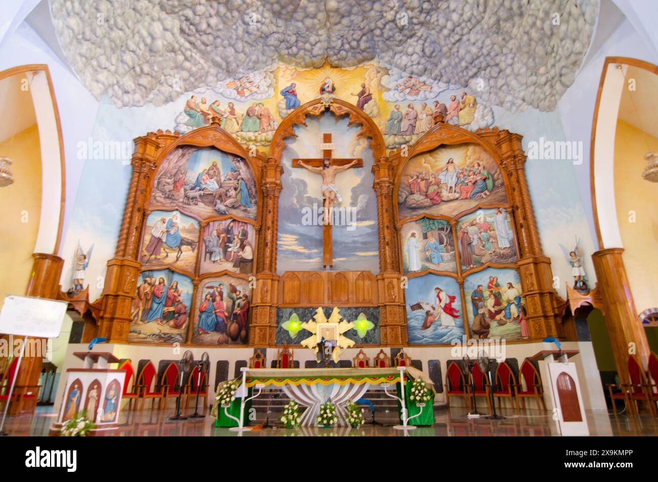 Interior of Our Lady of Fatima Church at Perampalli, Udupi, India Stock ...