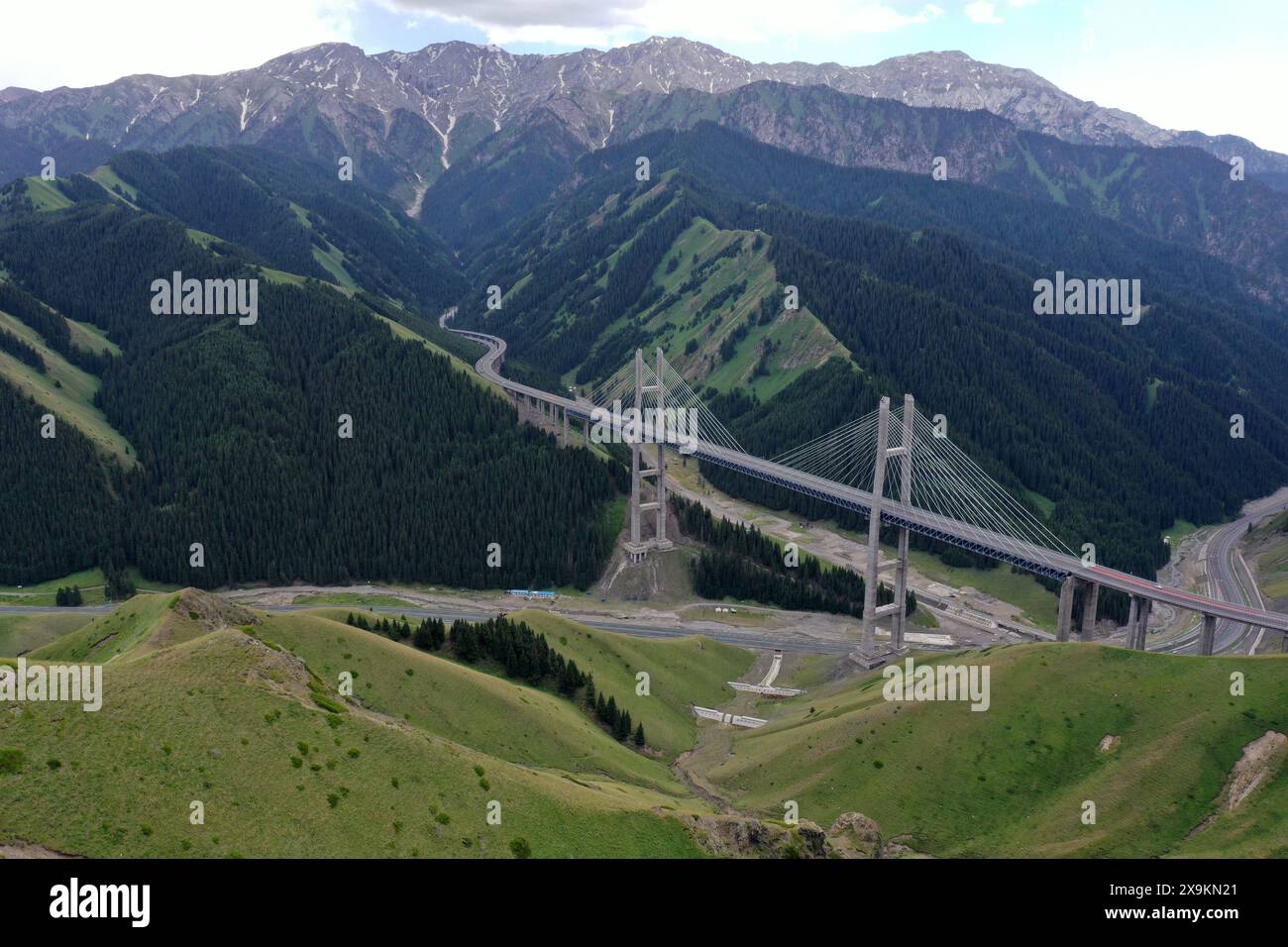 Bozhou, China. 01st June, 2024. An aerial photo is showing Guozigou ...