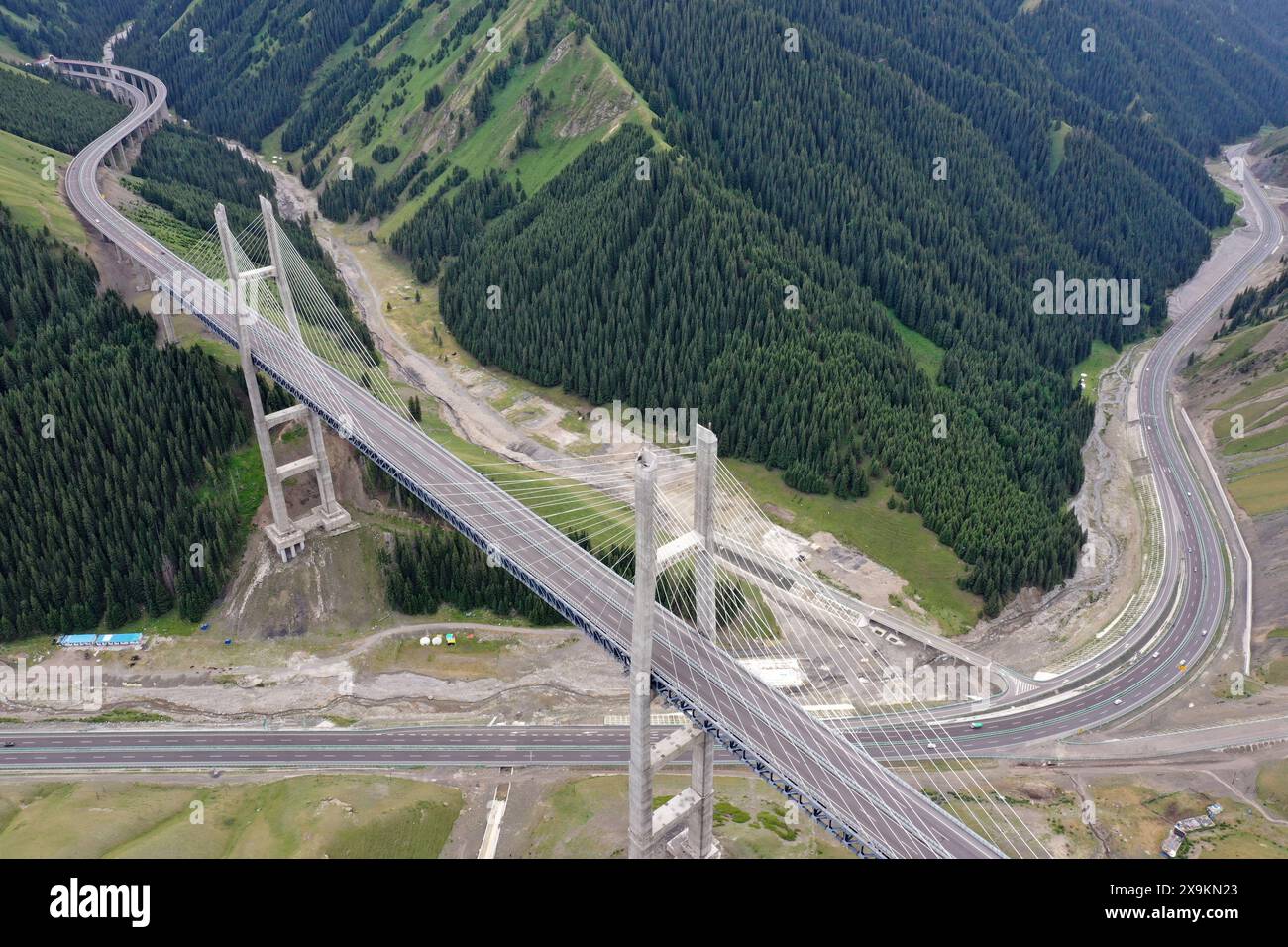 Bozhou, China. 01st June, 2024. An aerial photo is showing Guozigou ...