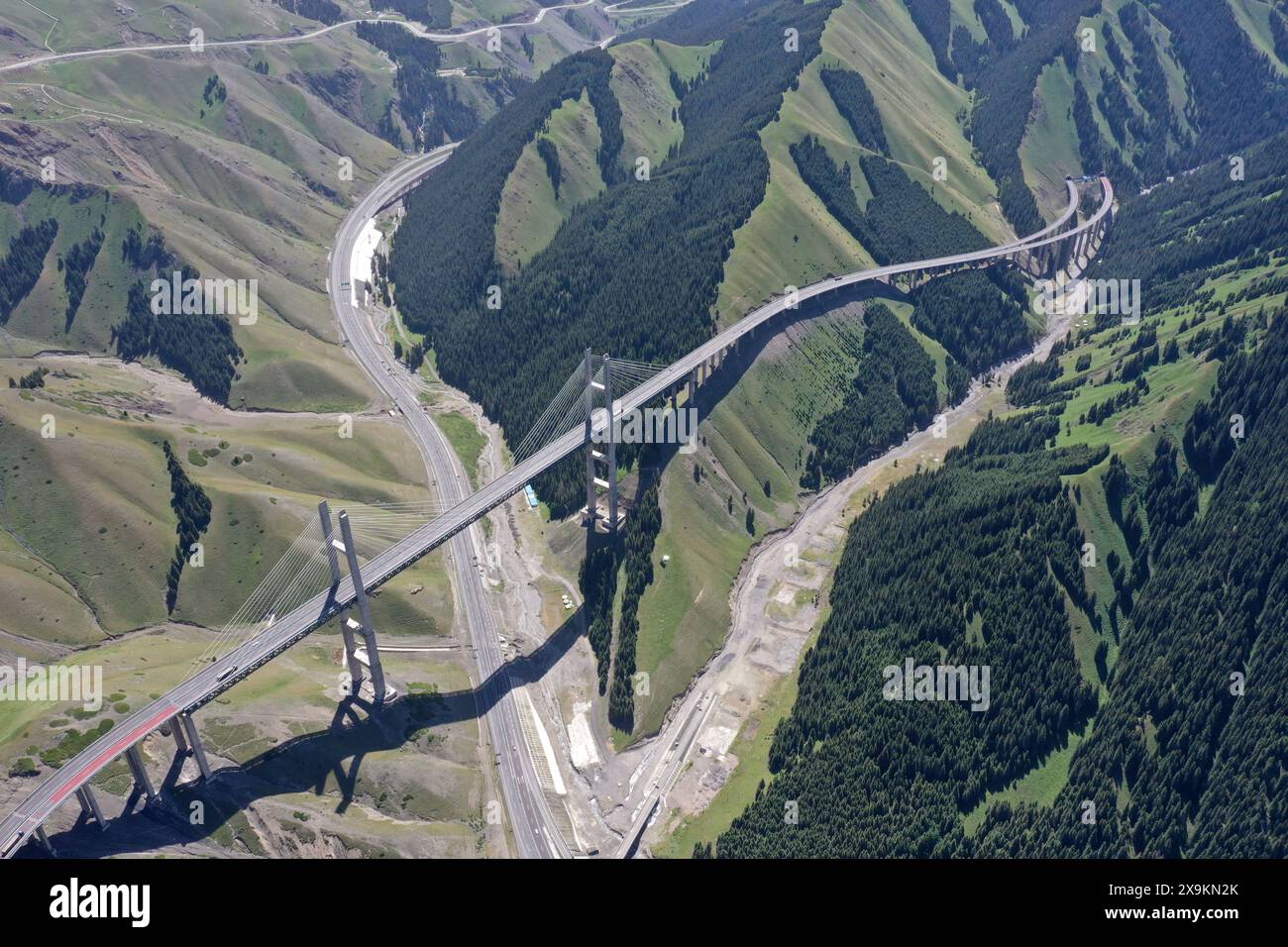 Bozhou, China. 01st June, 2024. An aerial photo is showing Guozigou ...