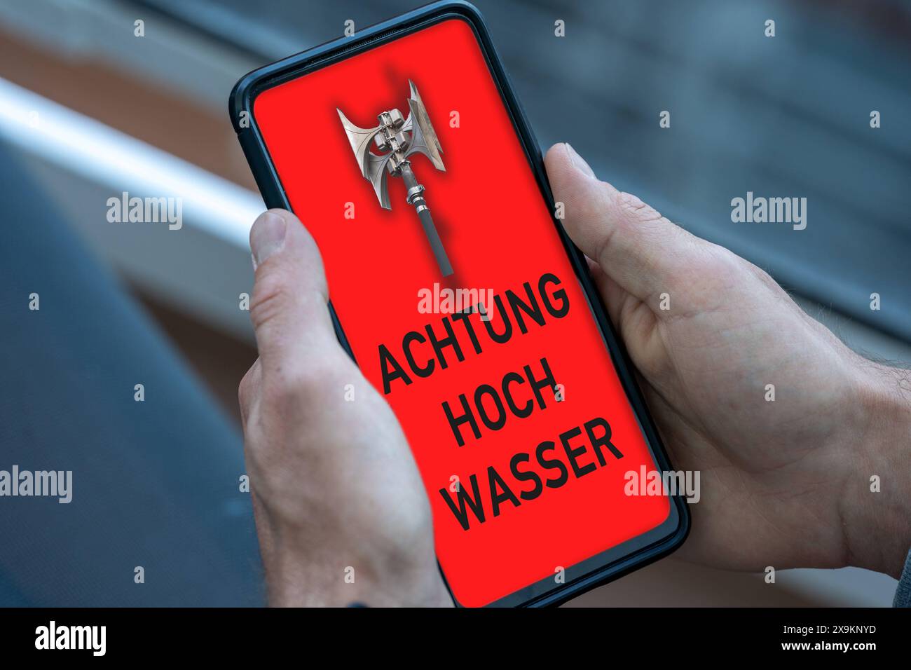 Bavaria, Germany 01 June 2024: Person holding a cell phone or ...