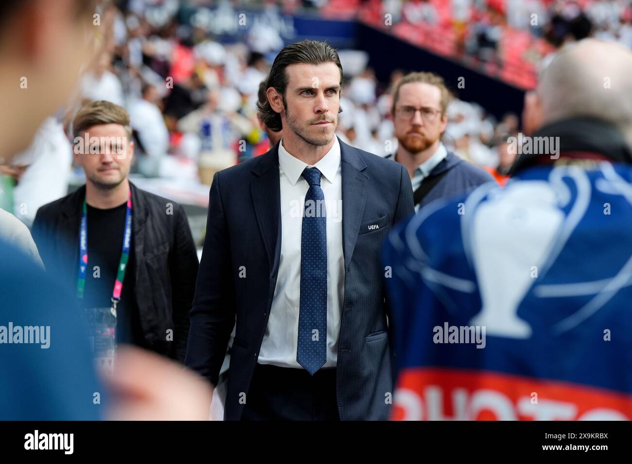 Former Real Madrid player Gareth Bale ahead of the UEFA Champions ...