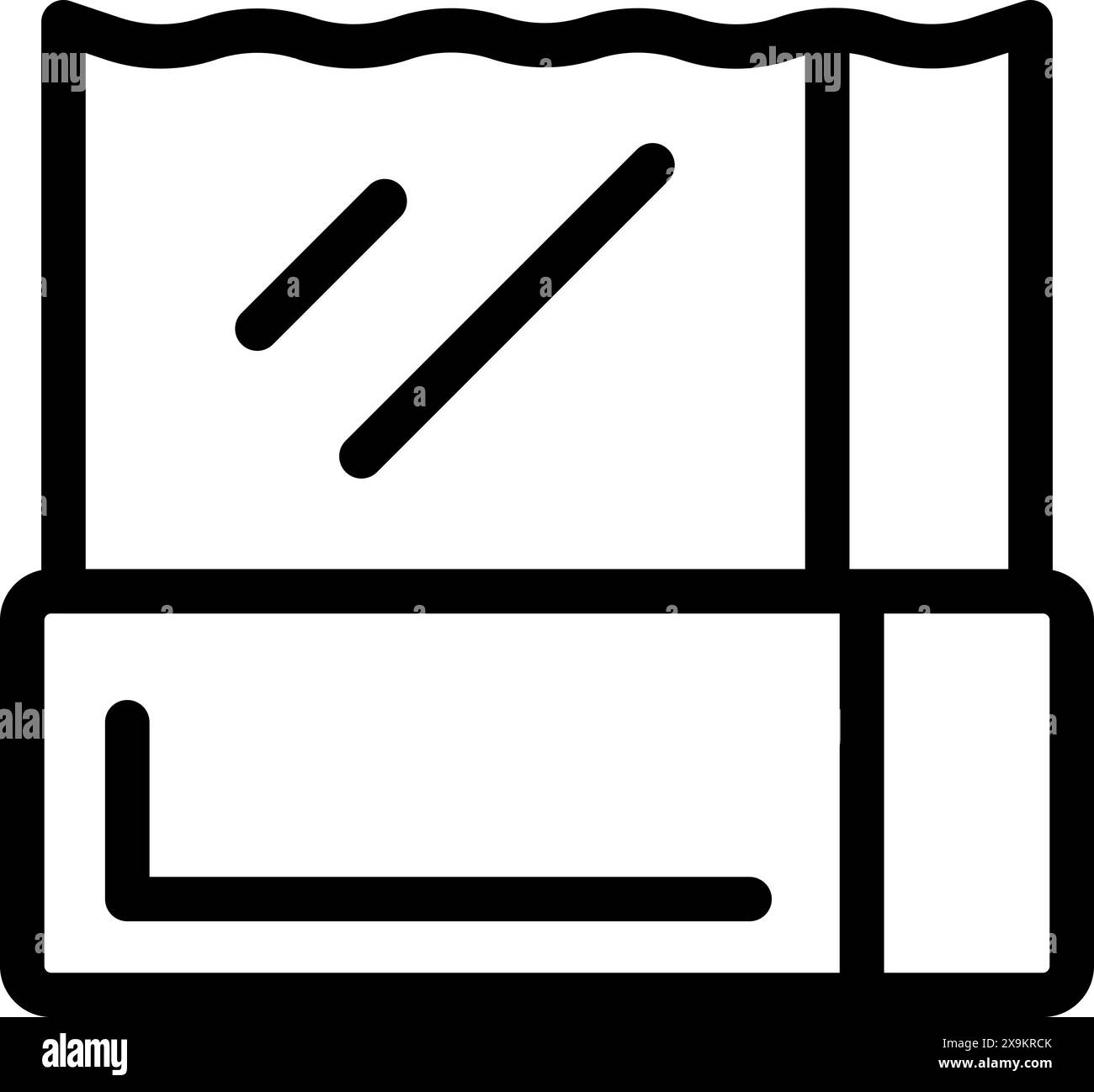 Simplified outline of a chocolate bar, ideal for logos and minimalist ...