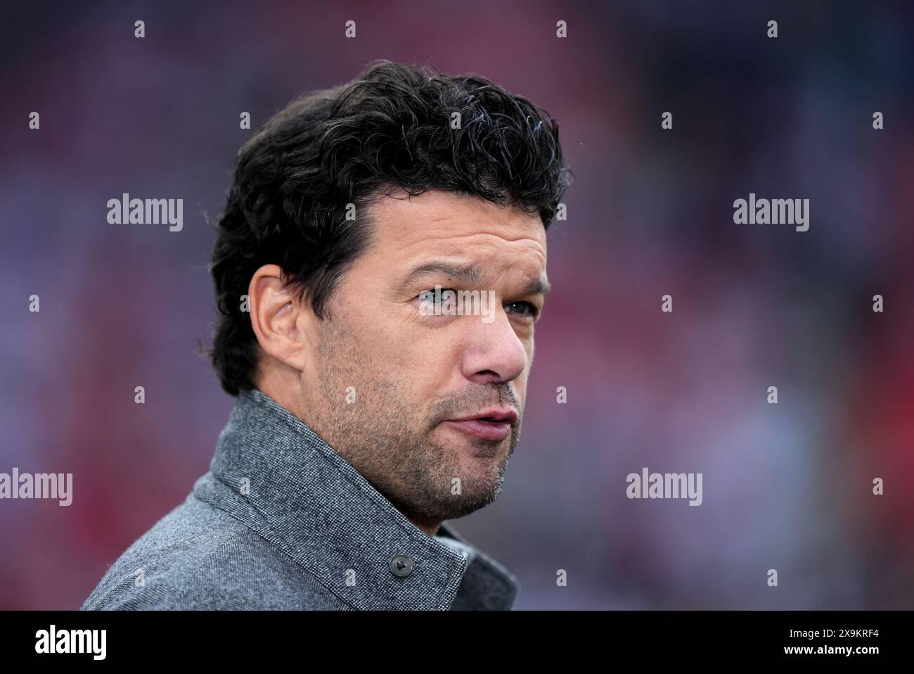 Former footballer Michael Ballack ahead of the UEFA Champions League ...