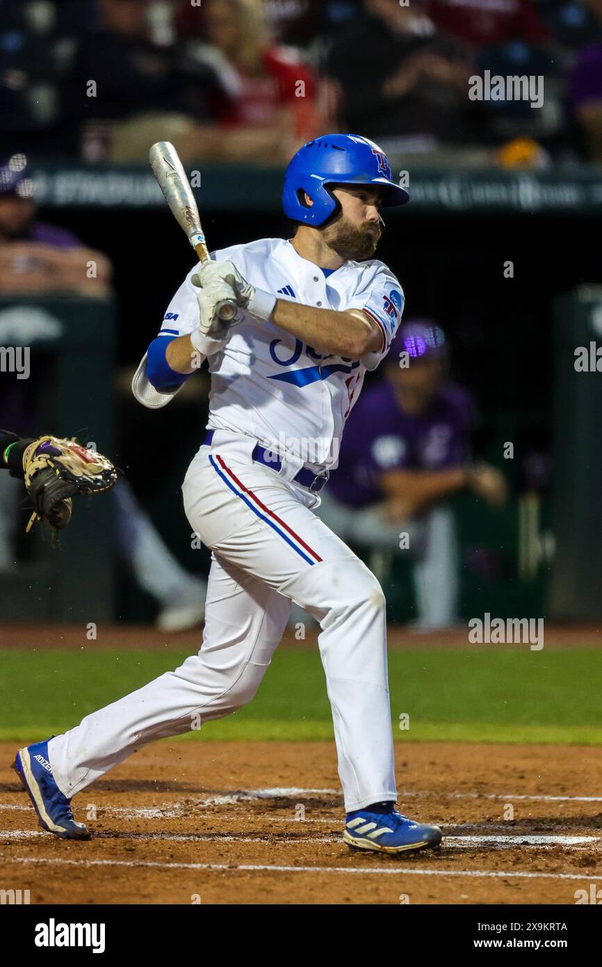 May 31, 2024: Ethan Bates #16 LA Tech designated hitter follows through ...