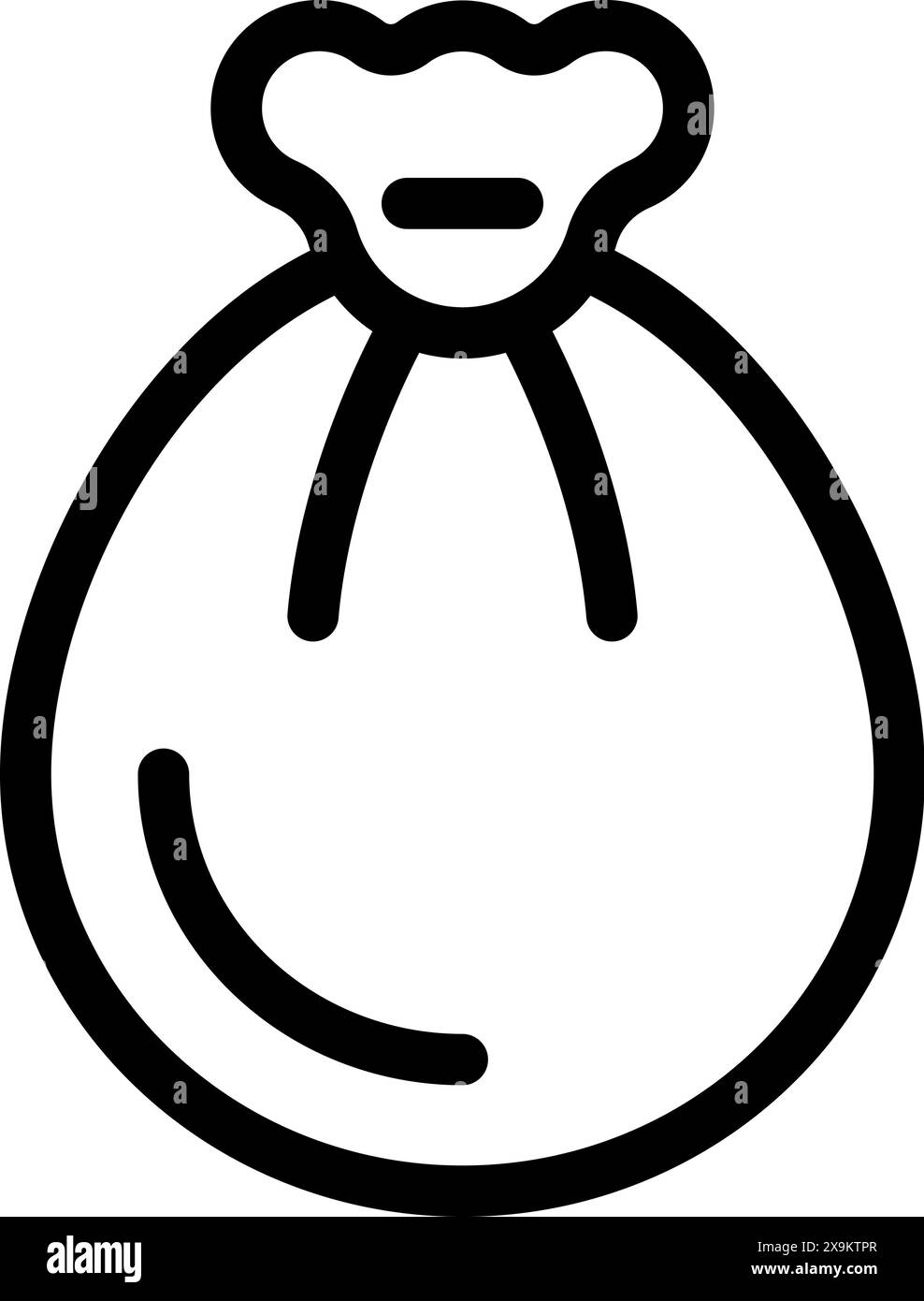 Minimalist and simple line art money pouch icon for finance and banking ...