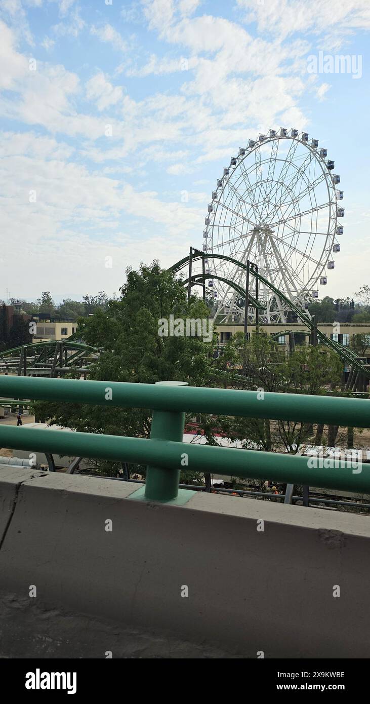Mexico City, Mexico - Mar 20 2024: The Aztlan 360 Wheel of Fortune, an ...
