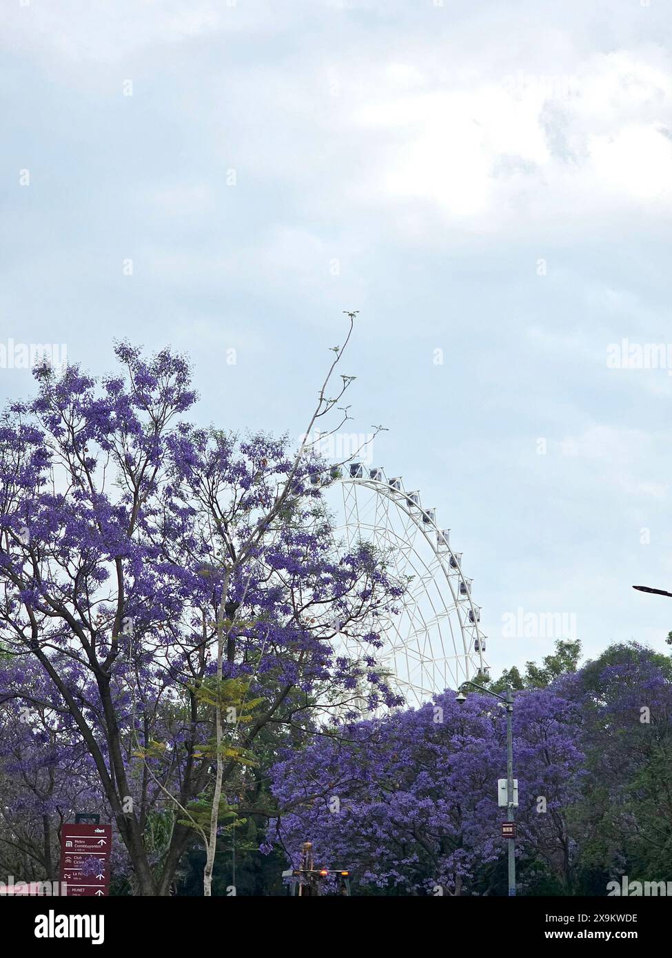 Mexico City, Mexico - Mar 20 2024: The Aztlan 360 Wheel of Fortune, an ...