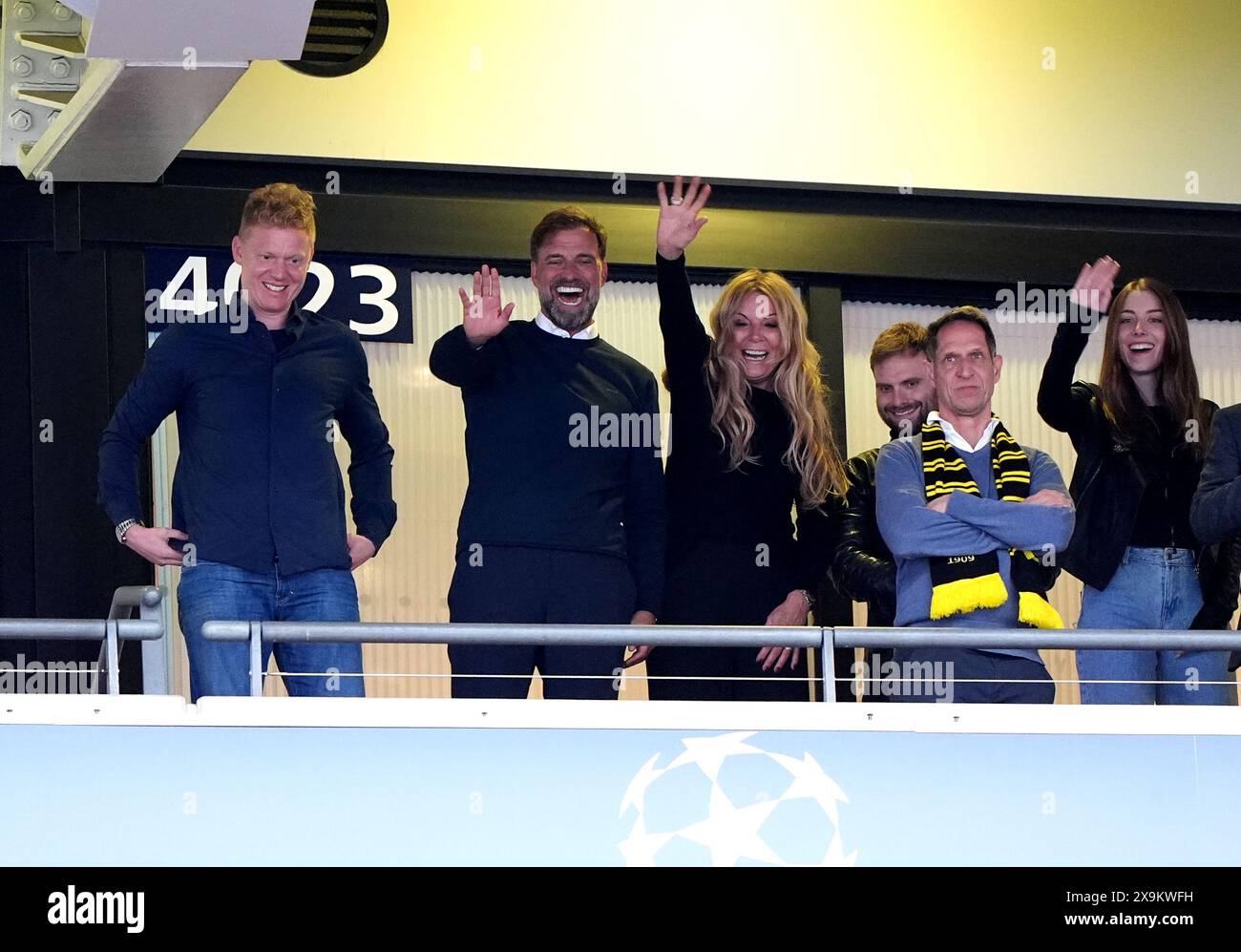 Former liverpool manager jurgen klopp (second left) and wife ulla ...