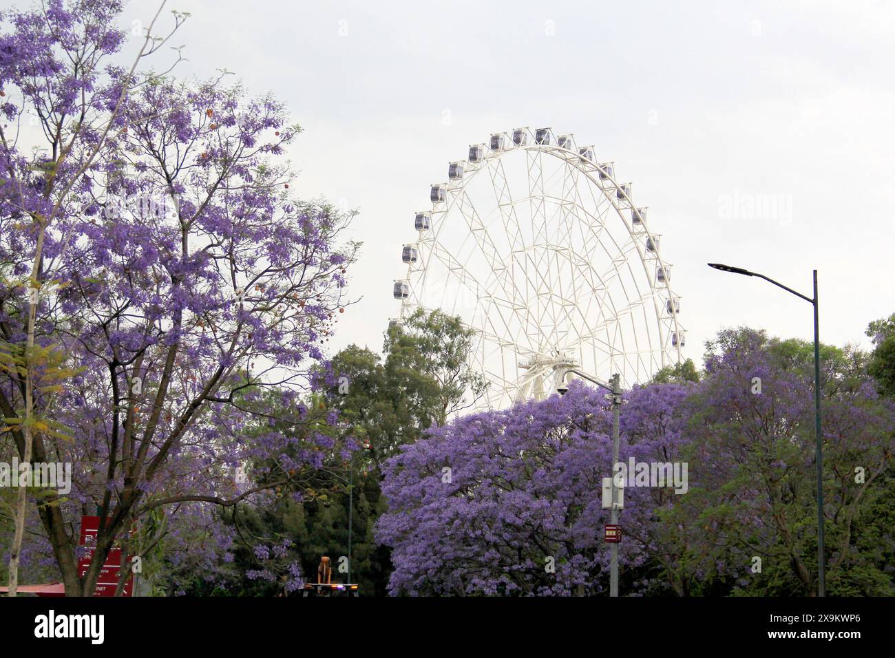 Mexico City, Mexico - Mar 20 2024: The Aztlan 360 Wheel of Fortune, an ...