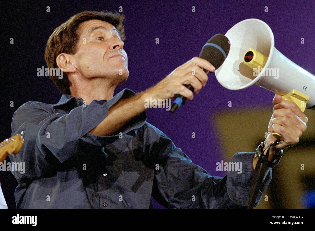 Verona Italy 09/09/2000: Gianni Morandi,famous Italian singer, during ...