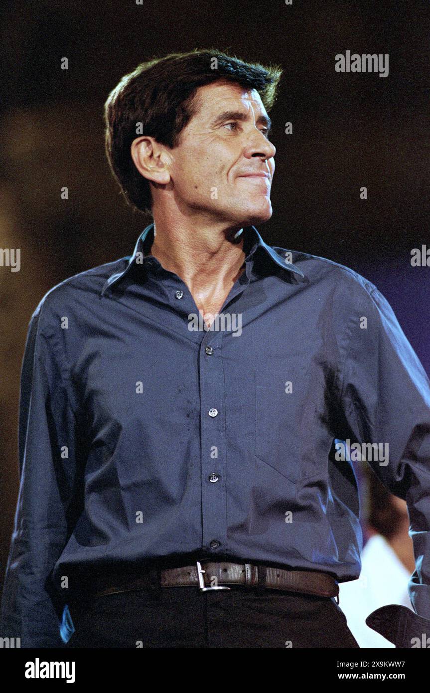 Verona Italy 09/09/2000: Gianni Morandi,famous Italian singer, during ...