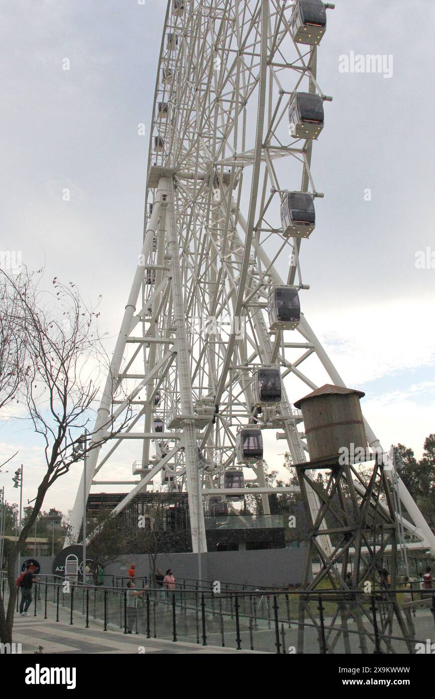 Mexico City, Mexico - Mar 20 2024: The Aztlan 360 Wheel of Fortune, an ...