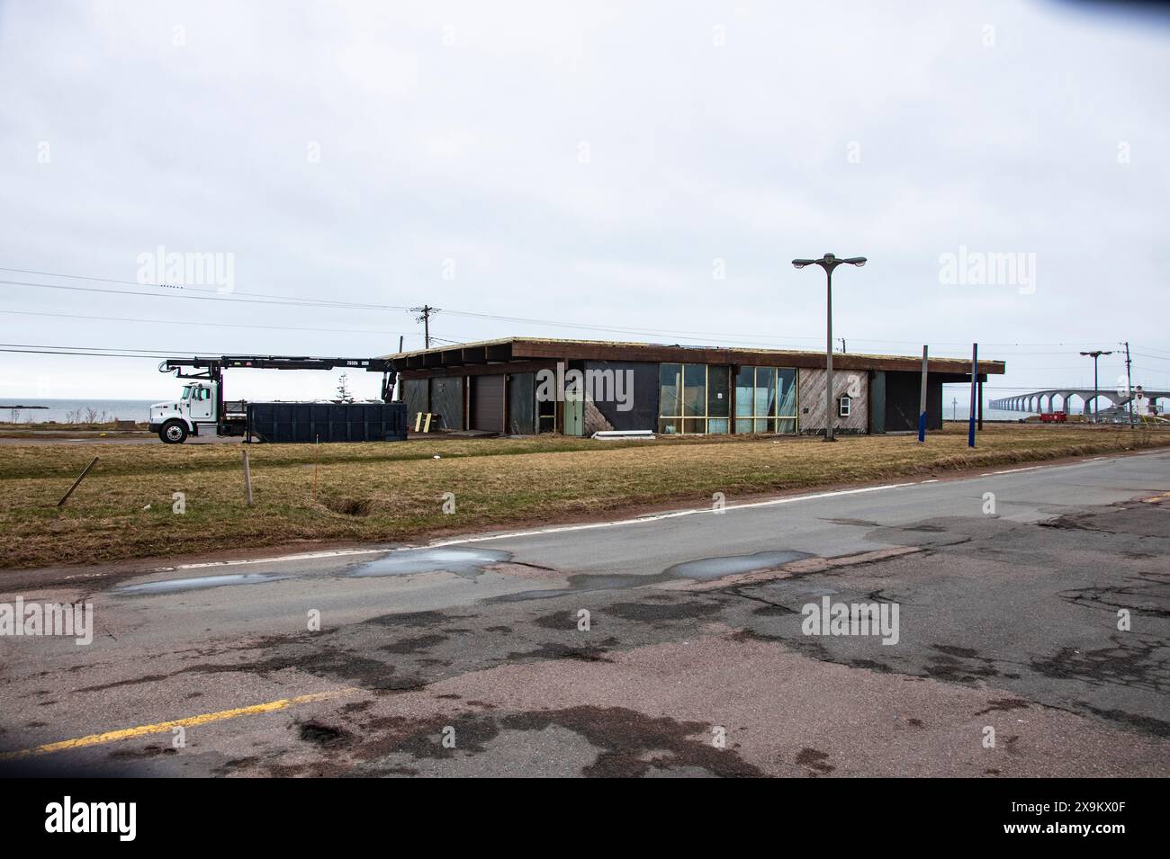 Dilapidated commercial building waiting for demolition in Borden ...