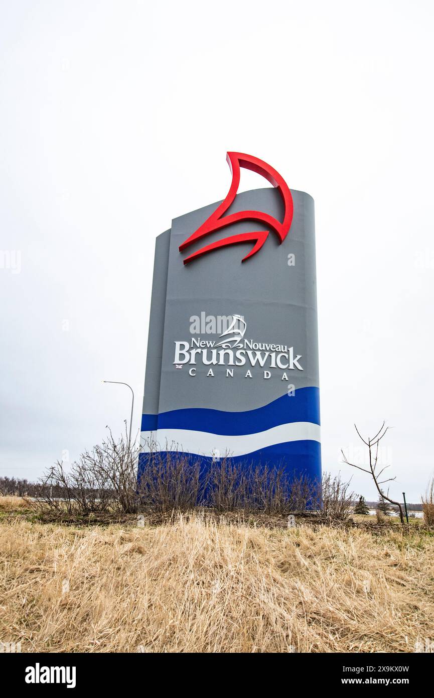 Welcome to the province of New Brunswick sign in Cape Jourimain, New ...