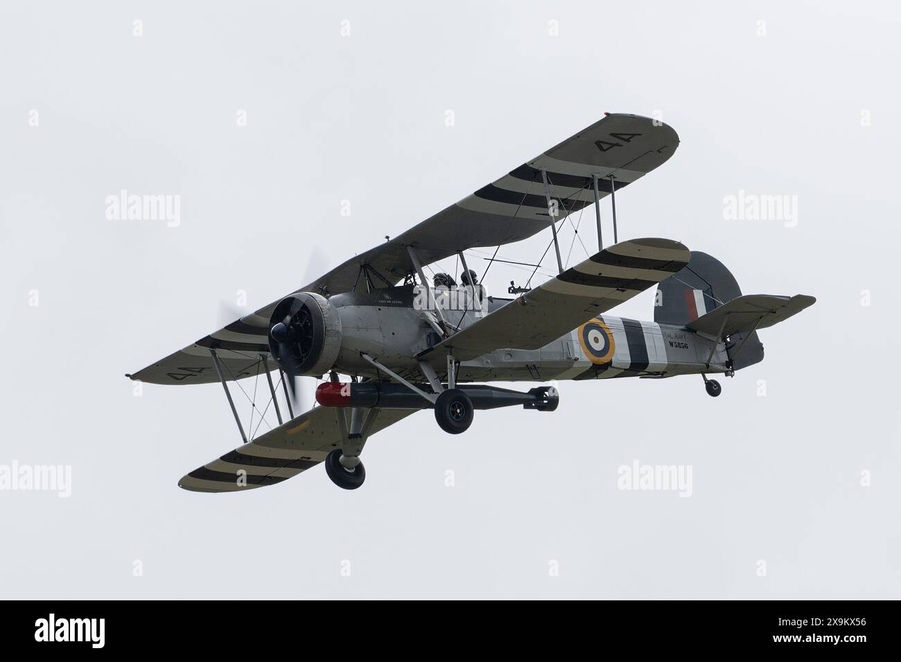 Navy Wings Fairey Swordfish Mk I displays, during the Duxford Summer ...