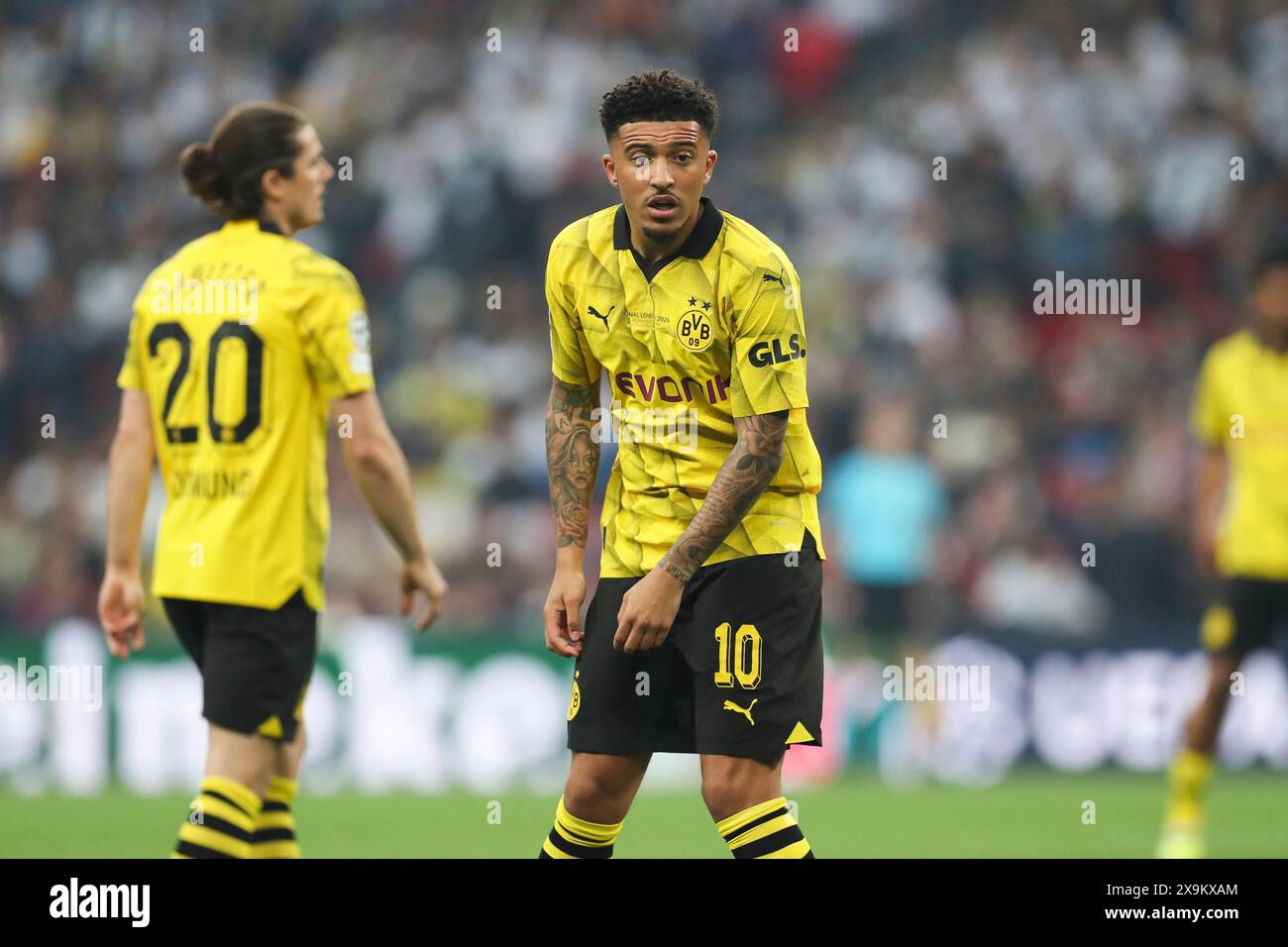 London, UK. 01st June, 2024. Borussia Dortmund forward Jadon Sancho (10 ...