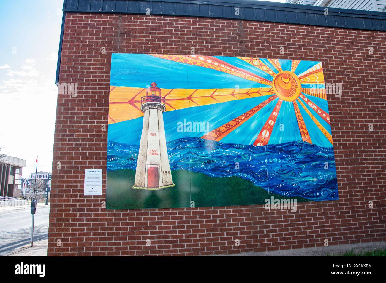 Guide Me Home Cape George lighthouse mural in downtown Antigonish, Nova ...
