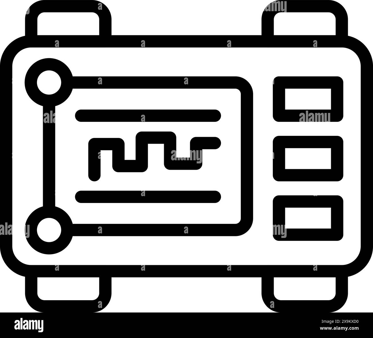 Simple line art illustration of a sound card icon, perfect for ...