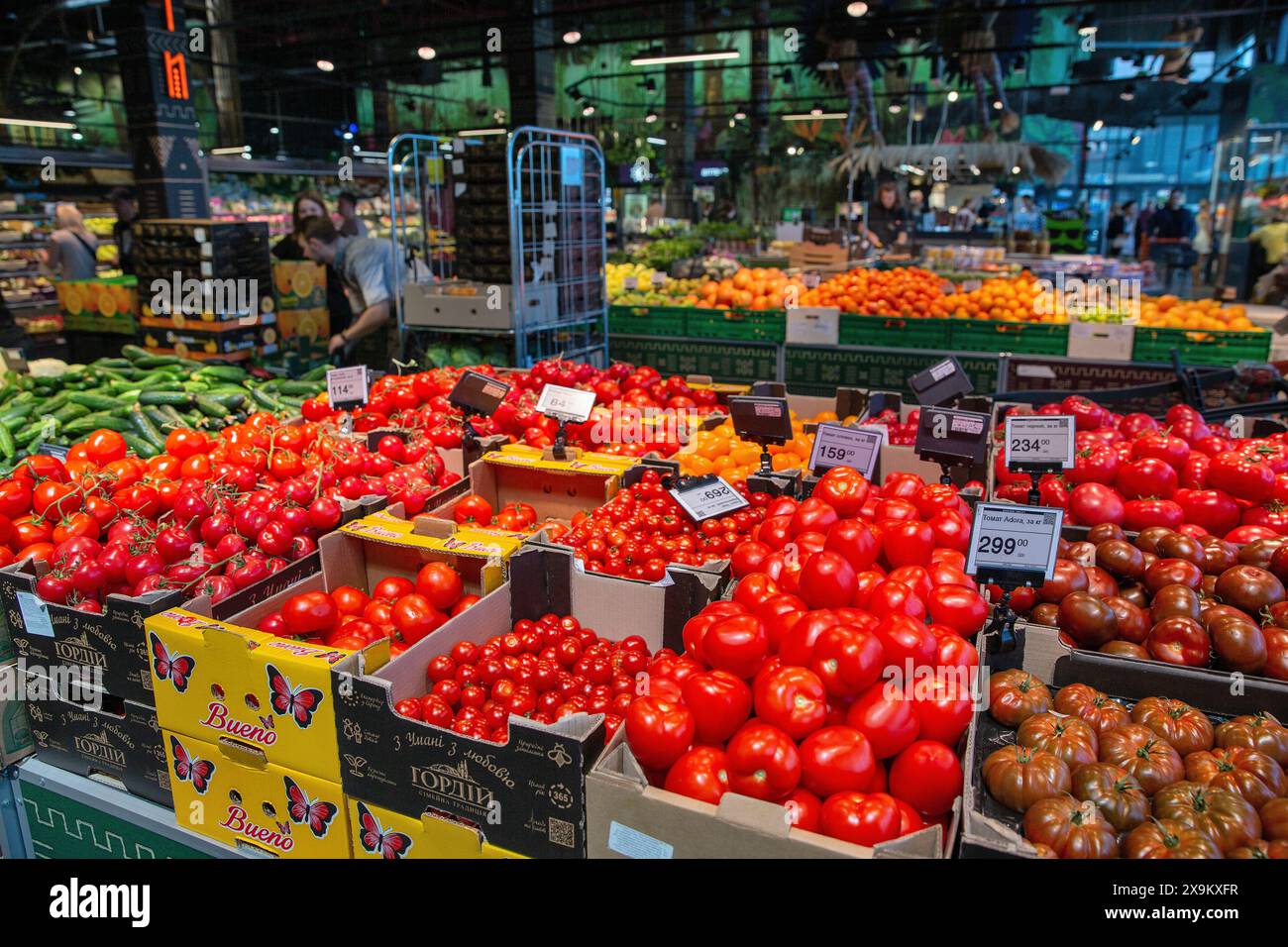 Lisniki, Kyiv, Ukraine - May 18, 2024: People visit Silpo supermarket ...