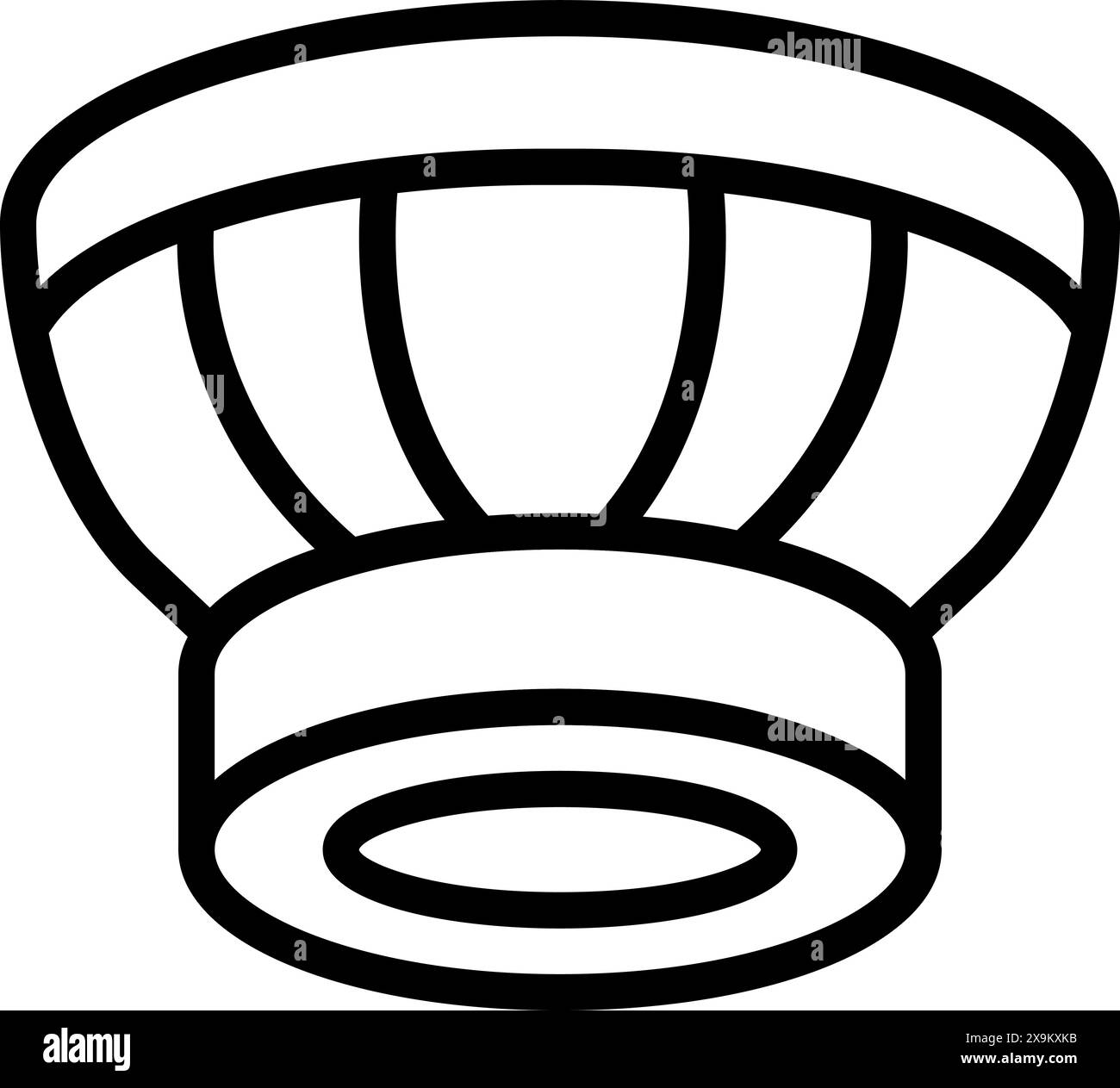 Black and white line art illustration of a chef's toque hat, suitable ...