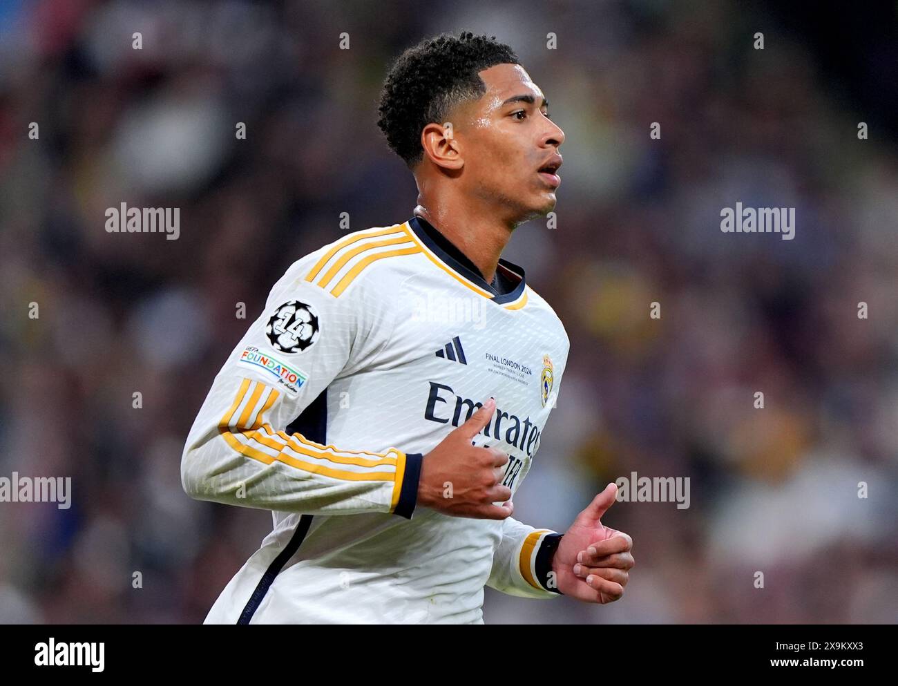 Real Madrid's Jude Bellingham reacts during the UEFA Champions League ...