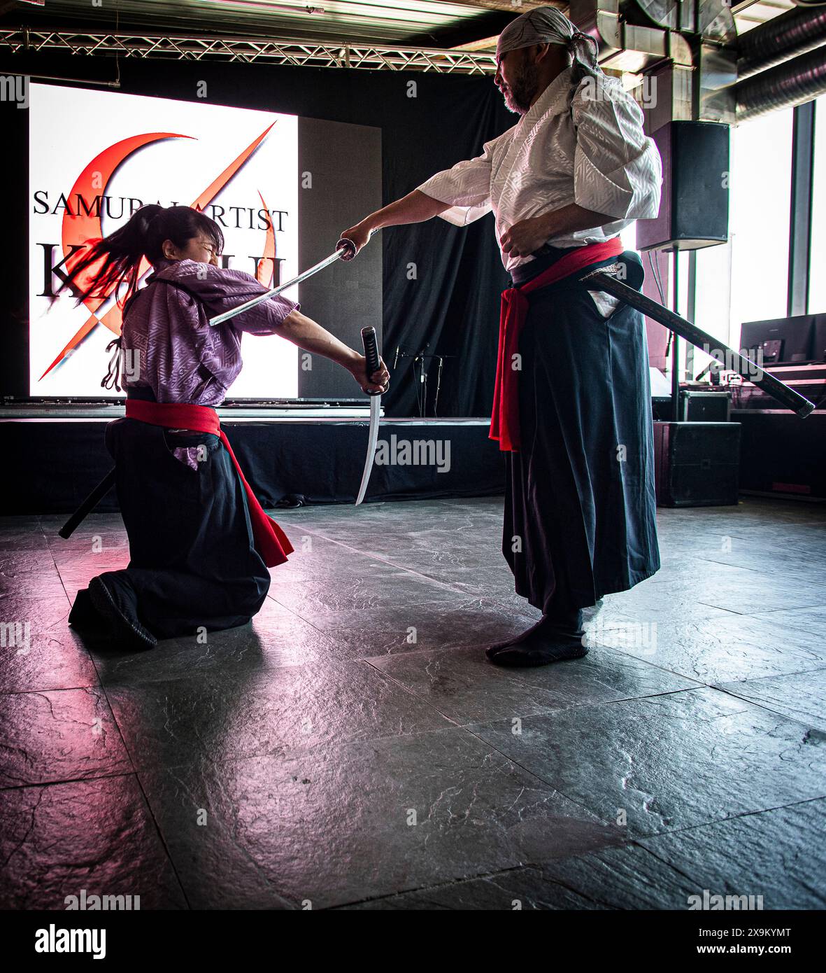 Italy Piedmont Turin, Mercato Centrale di Torino - Samurai art Kamui ...