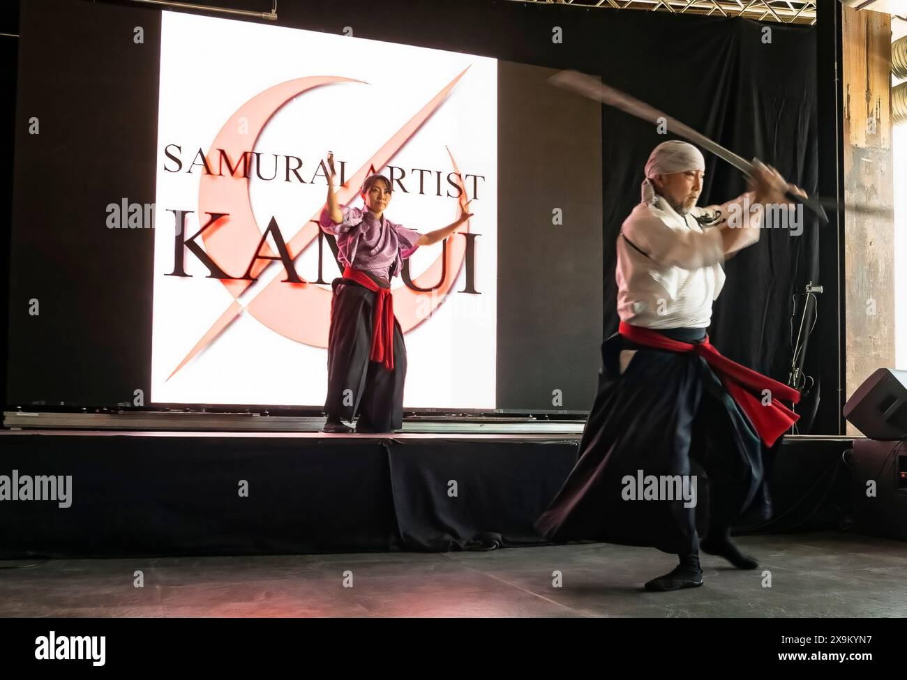 Italy Piedmont Turin, Mercato Centrale di Torino - Samurai art Kamui ...