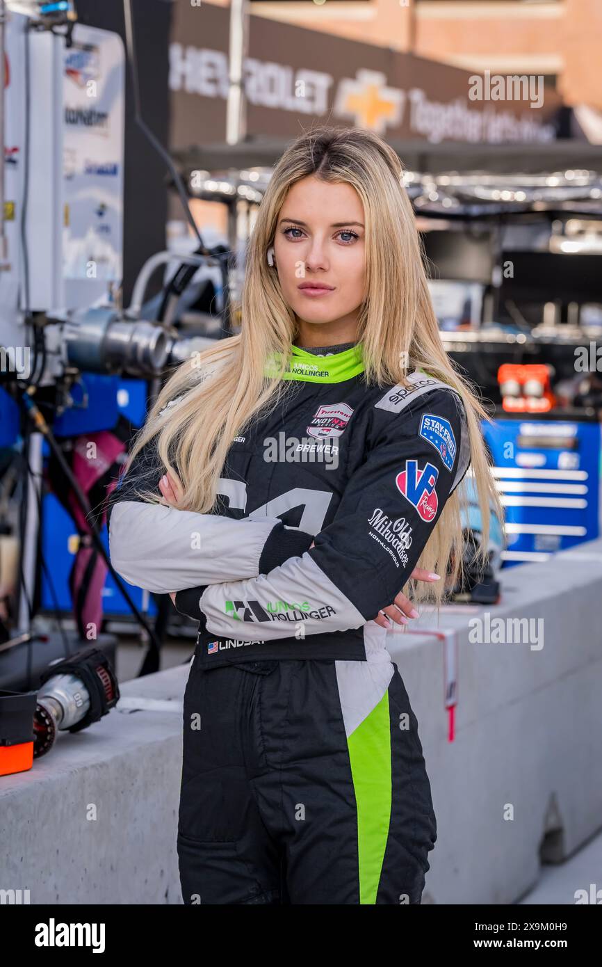 June 1, 2024, Detroit, Mi, USA: LINDSAY BREWER (R) (76) of Denver ...