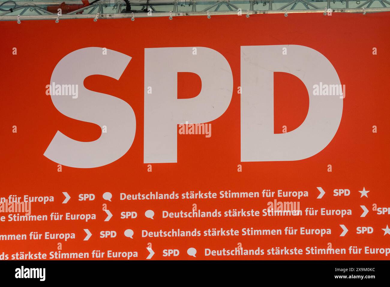 Großkundgebung der SPD in Leipzig vor Kommunal- und Europawahl. Es kam ...