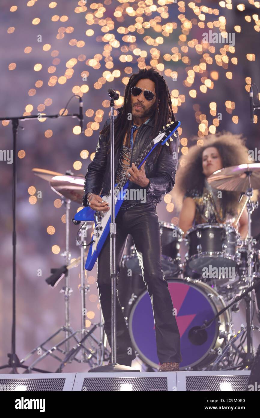 Wembley Stadium, London on Saturday 1st June 2024. Lenny Kravitz ...