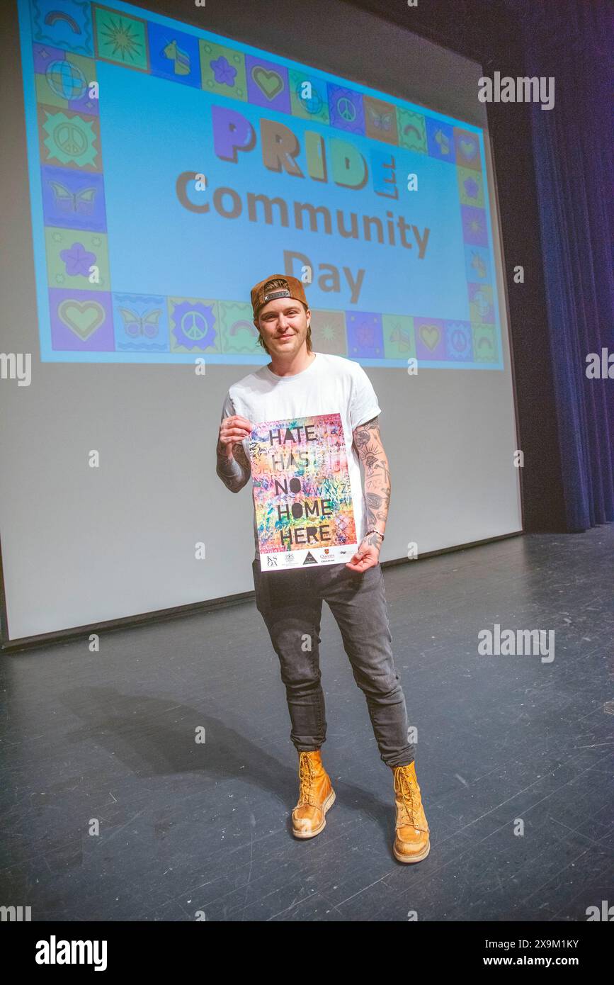 Hill Werth, a transgender activist and international artist attend the Bethesda MD Pride event ...