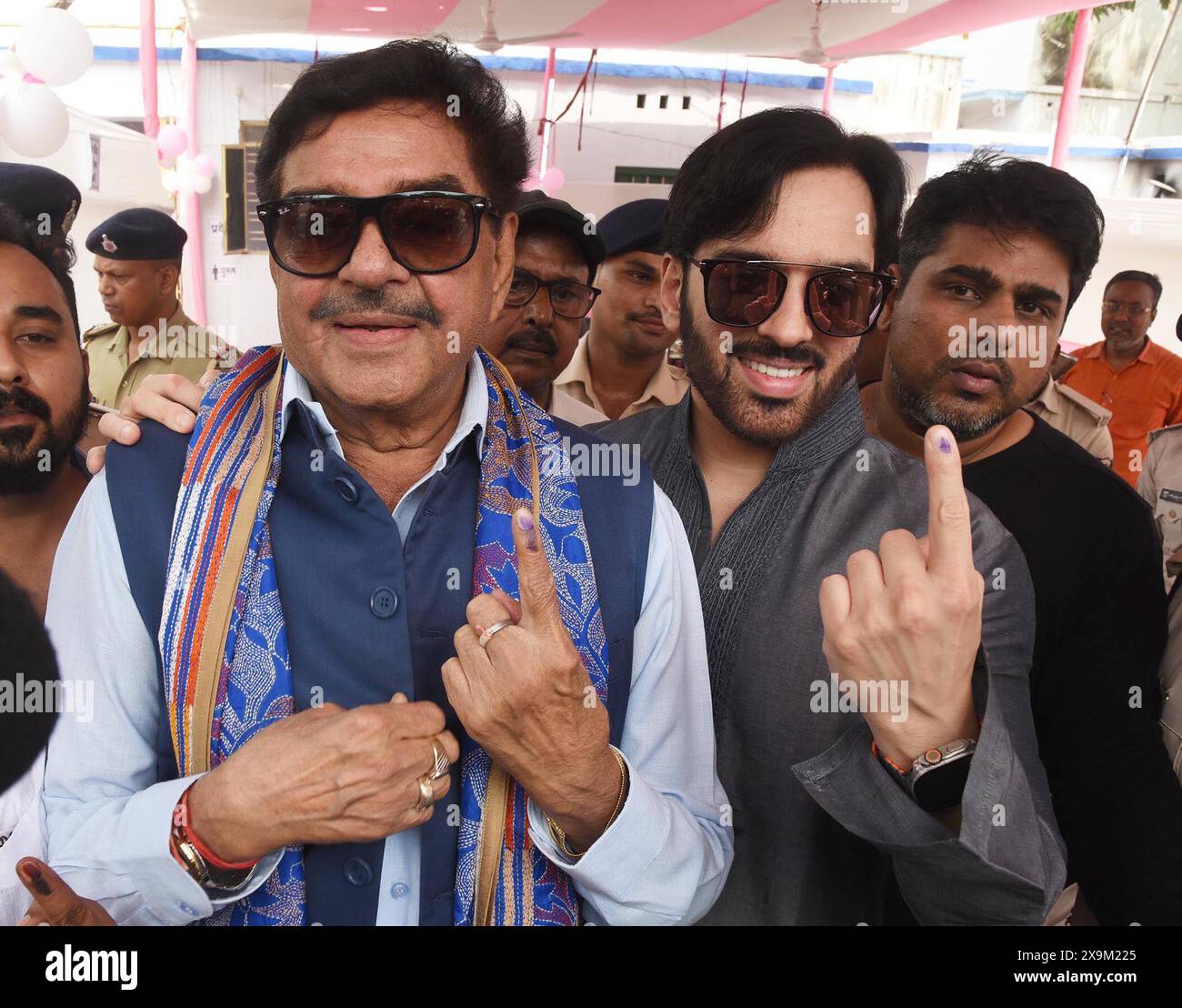 PATNA, INDIA - JUNE 1: TMC leader Shatrughan Sinha with his son Love ...