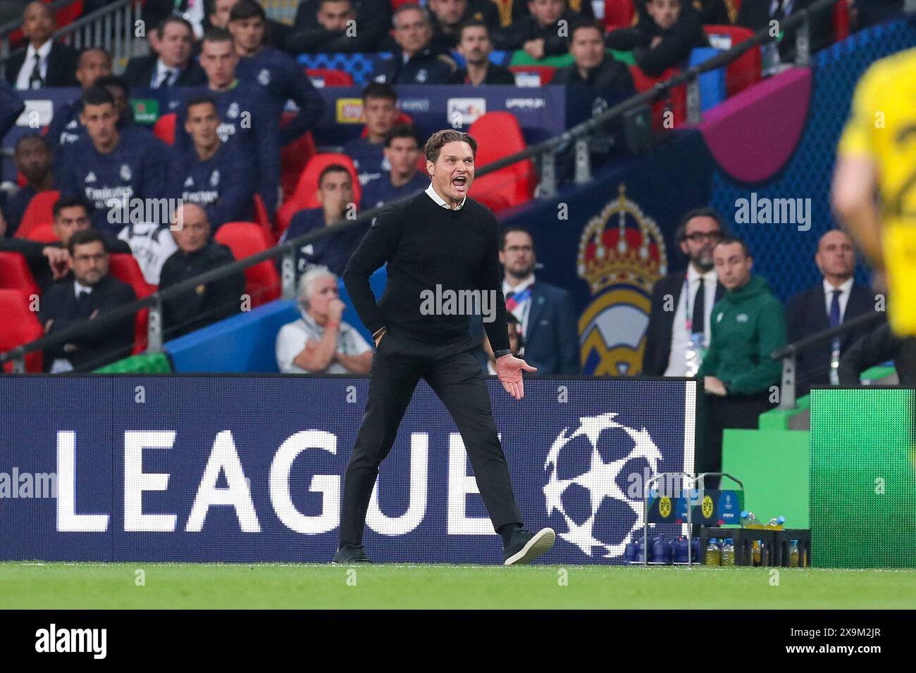 London, UK. 01st June, 2024. Borussia Dortmund Manager Edin Terzic ...