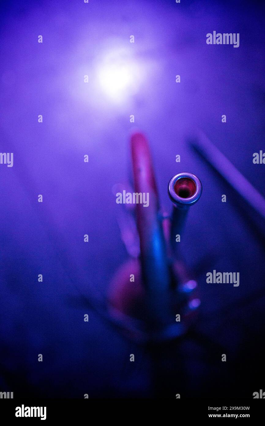 Brass Instruments Under Stage Lights Stock Photo - Alamy